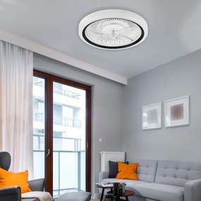 LED Stropní svítidlo s ventilátorem GEMMA LED/37W/230V bílá + DO