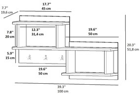 ZYGOS nástěnná police, bílá
