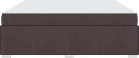 Rám postele s matrací Tmavě hnědá 200 x 200 cm textil 3399211