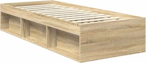 Rám postele s čelo Sonoma dub 75 x 190 cm Masivní borové dřevo 3410146