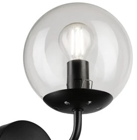 Brilagi - Nástěnná lampa MALIVA 1xE14/15W/230V černá/čirá