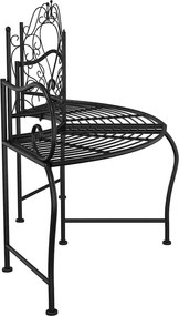 Lavice kolem stromu 150 cm černá ocel 318823