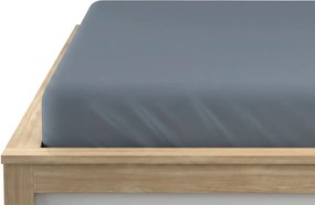 Napínací prostěradlo z mikrovlákna šedé 180 x 200 cm