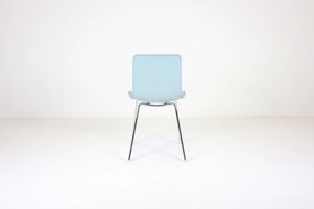 Židle jídelní, Vitra HAL, modrá/chrom, plast
