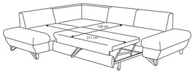 Sedací souprava AVESTA II | 272x199 cm | rozkládací + úložný prostor | VÝBĚR TKANIN