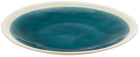 OnaDnes -20% Modro-bílý keramický dezertní talíř Kave Home Sanet 23 cm
