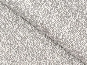 Biante Bavlněný povlak na polštář s lemem Sandra SA-054 Bílé kamínky na šedobéžovém 50 x 50 cm