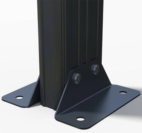 Přístřešek na auto BestBerg BBCP-CP8 / 17,3 m² / 576 x 300 x 219 cm / antracit/šedá