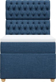Box spring postel s matrací modrá 80x200 cm textil 3293420