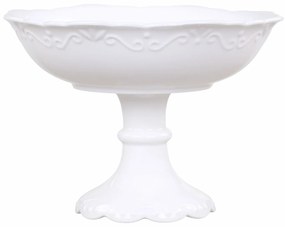 Chic Antique Porcelánová mísa na nožce Provence, bílá barva, porcelán