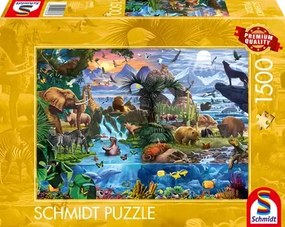 SCHMIDT Puzzle Panorama světa zvířat / 1500 dílků / od 12 let