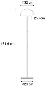 Venkovní stojací lampa černá dobíjecí 3-stupňový stmívač - Keira