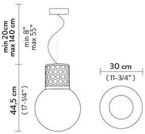 Slamp Závěsné svítidlo ATMOSFERA, ø30cm Barva: Zlatá