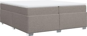 Box spring postel s matrací taupe 200x200 cm textil 3285162