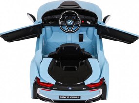 Ramiz Elektrické autíčko BMW i8 Lift modré + dálkové ovládání + pomalý start + 3bodové pásy + MP3 USB + LED