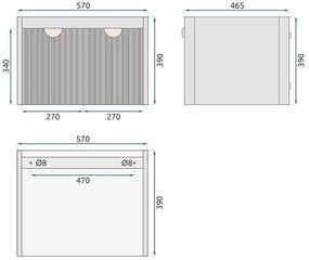 Rea Mario, sada koupelnového nábytku s umyvadlem 60cm, bílá matná, REA-M0005