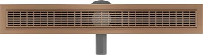 Mexen Flat 360° M33 otočný liniový odtok 50 cm, kartáčovaná měď - 1C33050-40