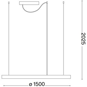 Ideal Lux - LED Lustr na lanku ORACLE SLIM LED/83W/230V 2700K pr. 150 cm černá