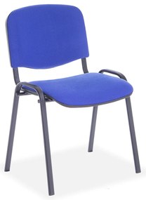 Konferenční židle Viva, černé nohy, modrá