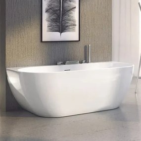 Ravak Freedom W volně stojící vana ke stěně 166x80 cm, krytka přepadu a odtoku černá XC00100033