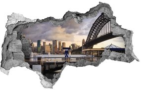 Wallmuralia Fototapeta díra na zeď 3D Most w Sydney 95x73 cm