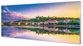 akrylový obraz řeka Německo Sunset 120x60 cm