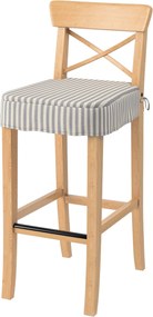 Sedák na židli IKEA Ingolf - barová barva tmavě modrá látka vzorované
