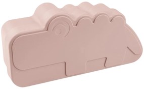 OnaDnes -20% Růžový plastový svačinový box Done by Deer Croco