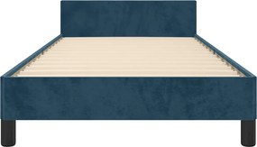 Rám postele bez matrace tmavě modrý 90x200 cm samet 3125981
