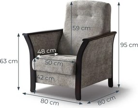 Sedací souprava Roko 3+1+1, tm.hnědá/ořech (argo 214/new braun)