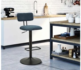 Designová barová otočná židle Caelius modrá