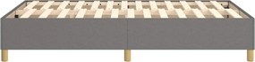 Rám postele s boxspringem tmavě šedá 120 x 200 cm textil 3120946