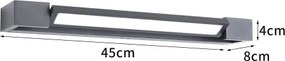 Brilagi - LED Venk. nást. svítidlo AQUA LINE LED/12W/230V 45 cm IP44 antr CRI 90