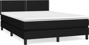 Box spring postel s matrací černá 140x200 cm textil 3139979