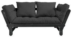 sofa BEAT by Karup - 73*162 cm black (černá) + futon dark grey 734