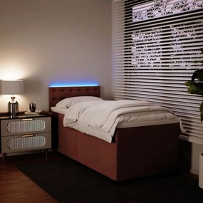 Box spring postel s matrací růžová 90x200 cm samet 3288515
