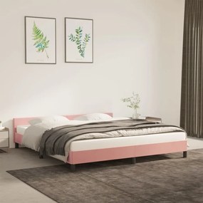 Rám postele s čelem růžový 180x200 cm samet,  347590 HangarStore.cz
