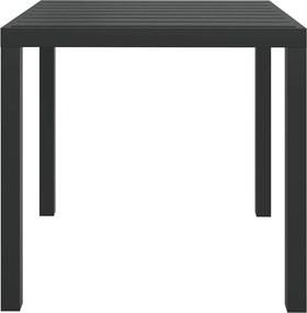 vidaXL Zahradní stůl 80 x 80 x 74 cm hliník a WPC [42790] Barva: Černá