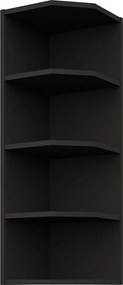 ARIA sc | horní regál 30 G-90 ZAK zakončovací s policemi | 30 cm | VYSOKÝ | UNI provedení | černá