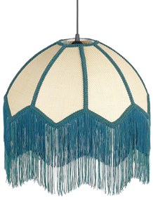 Závěsná lampa přírodní/modrá MILAGRO Beliani