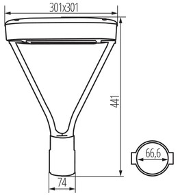Kanlux 36435- LED Pouliční lampa PARCOLI LED/30/40/50W/230V 3000/4000/6500K IP66