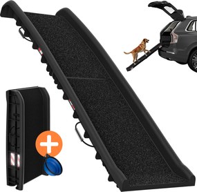 Nájezdová rampa pro psa Auto černý 156x40x16cm skládací