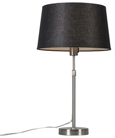 Stolní lampa z oceli s odstínem černé 35 cm nastavitelná - Parte
