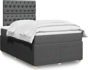Box spring postel s matrací tmavě šedá 120x200 cm textil 3292031