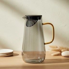 Skleněný džbán Semet 1,5 l šedý/zlatý