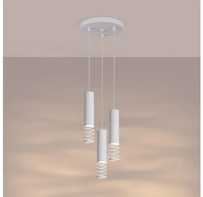 Sollux SL.1689 - Lustr na lanku LAMI 3xGU10/10W/230V bílá
