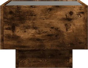 Noční stolek s Infinity LED kouřový dub 40 x 40 x 30 cm 3284067