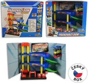 MaDe 95579 - Garáž, 29cm + 3 auta, barevná