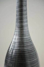 Váza DELGADA, sklolaminát, výška 77 cm, černo-stříbrná