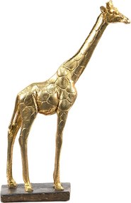 Zlatá dekorační socha Žirafa - 15*4*21 cm